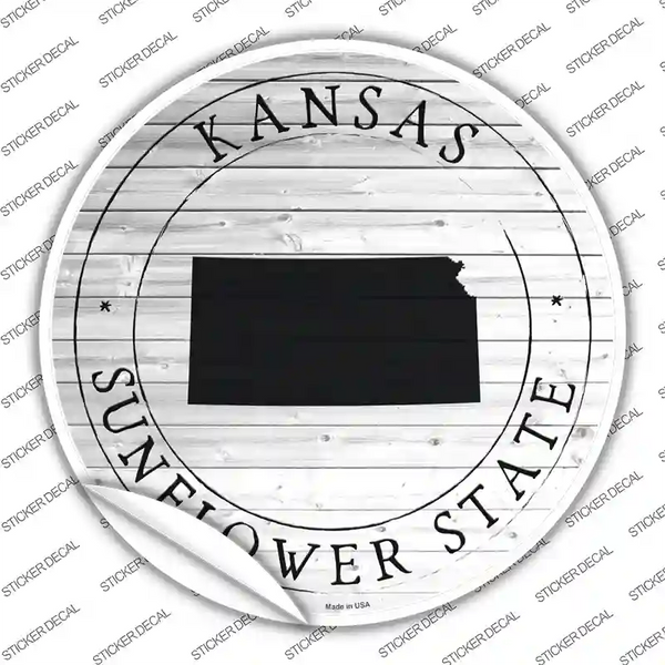 Kansas Sunflower State Novelty Circle Sticker Decal | Smart Blonde