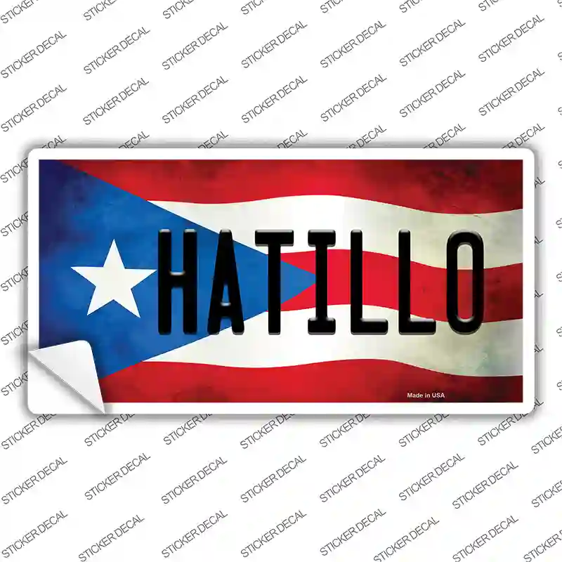 Hatillo Puerto Rico Flag Novelty Sticker Decal | Smart Blonde
