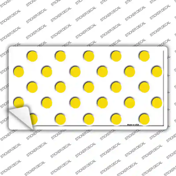 Yellow White Polka Dot Novelty Sticker Decal | Smart Blonde