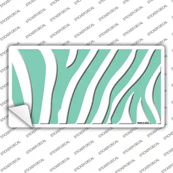 Mint White Zebra Novelty Sticker Decal | Smart Blonde