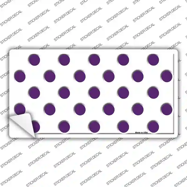 Purple White Polka Dot Novelty Sticker Decal | Smart Blonde
