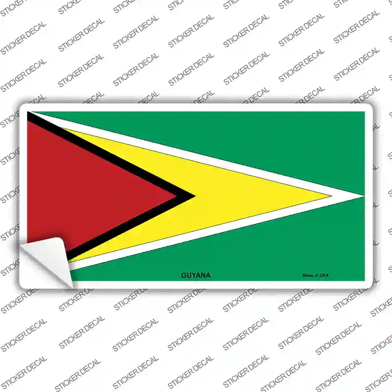 Guyana Flag Novelty Sticker Decal | Smart Blonde