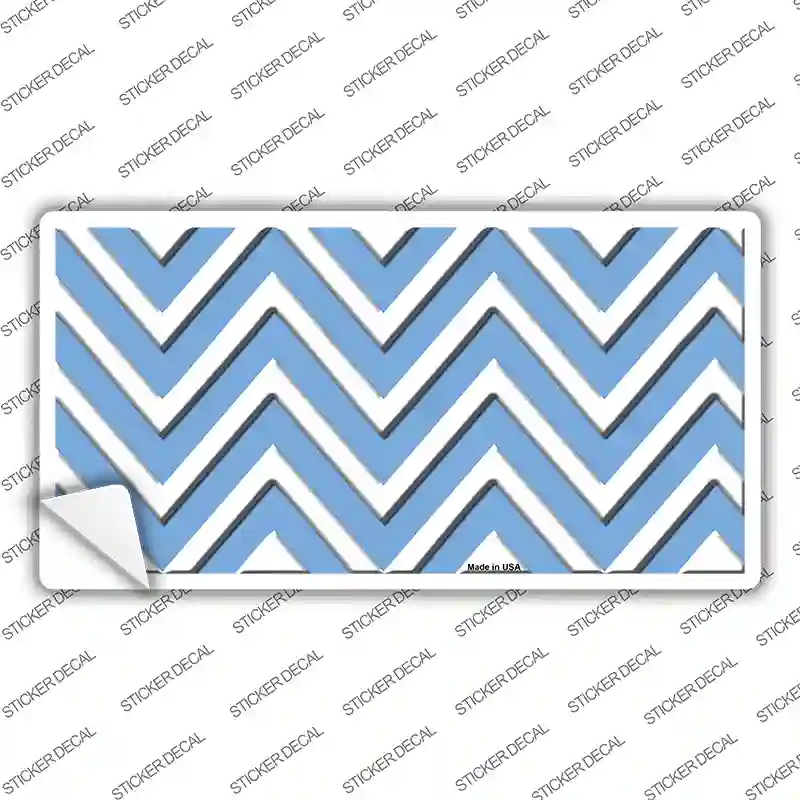 Light Blue Chevron Novelty Sticker Decal | Smart Blonde