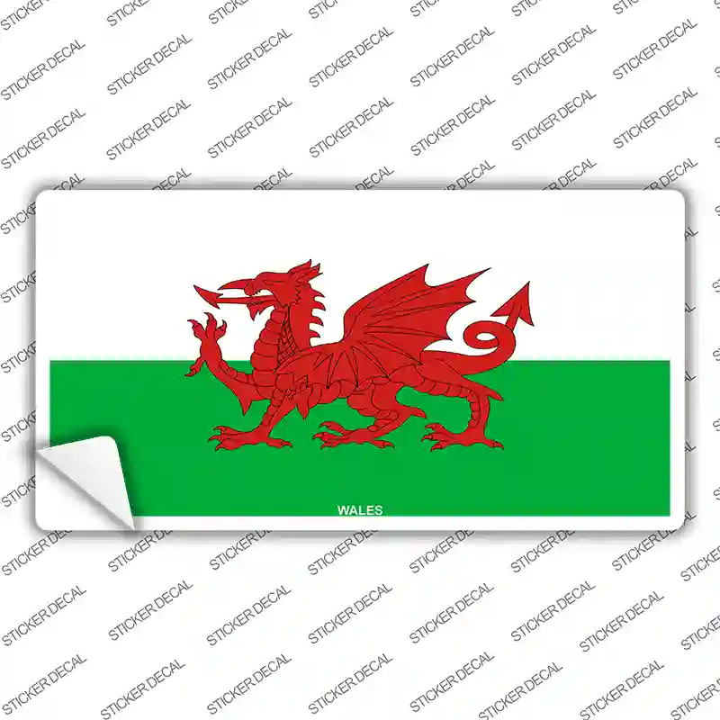 Wales Flag Novelty Sticker Decal | Smart Blonde