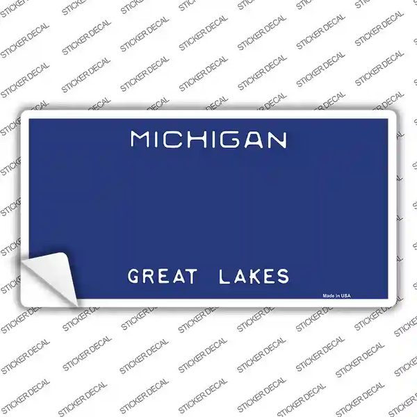 Michigan Great Lakes State Blank Novelty Sticker Decal | Smart Blonde