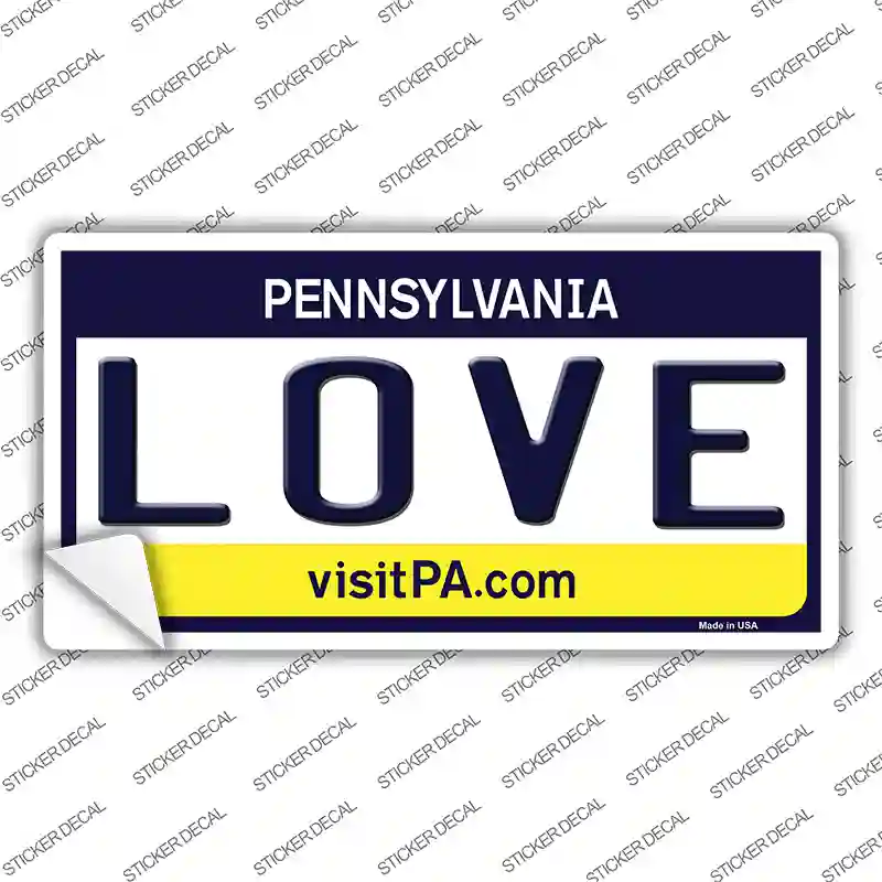 Love Pennsylvania State Novelty Sticker Decal | Smart Blonde