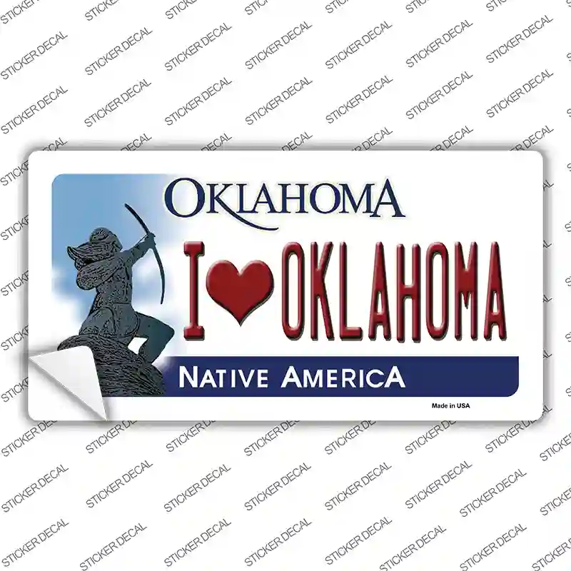 I Love Oklahoma Novelty Sticker Decal | Smart Blonde