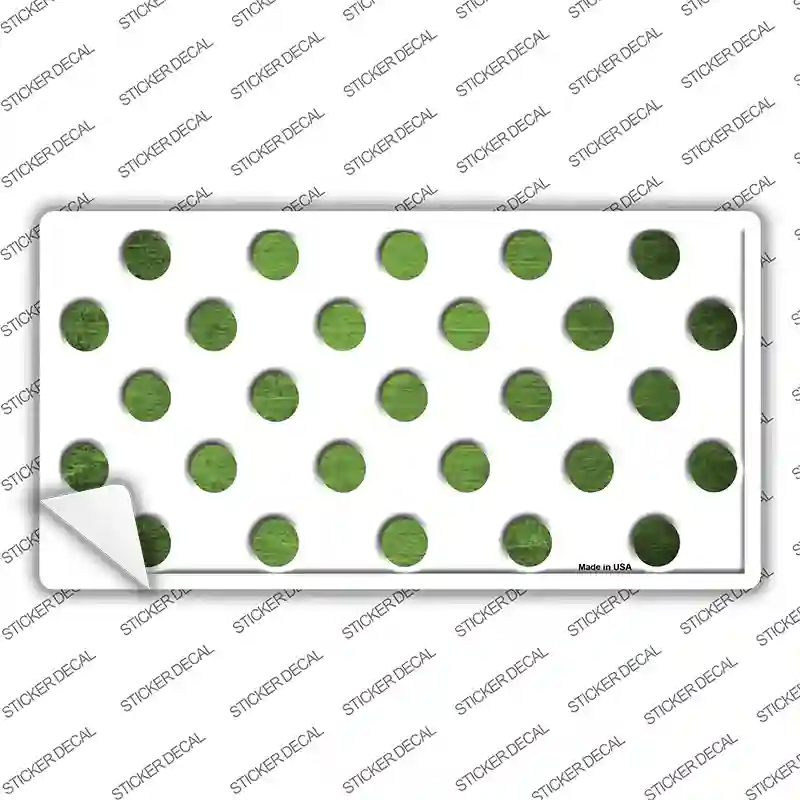 Lime Green White Dots Oil Rubbed Novelty Sticker Decal | Smart Blonde