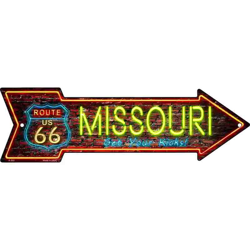 Missouri Neon Novelty Metal Arrow Sign | Smart Blonde