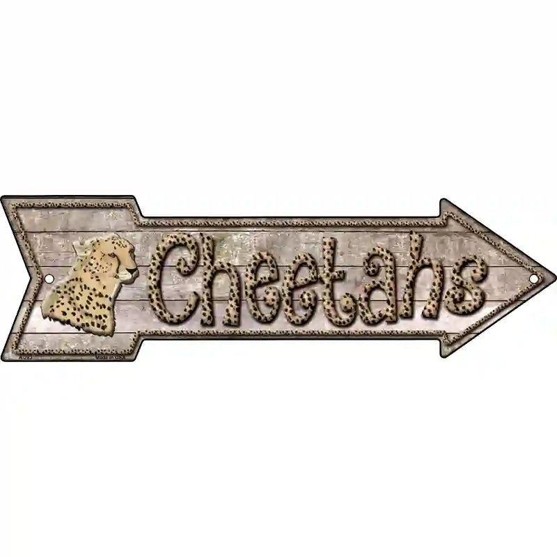 Cheetahs Novelty Metal Arrow Sign | Smart Blonde