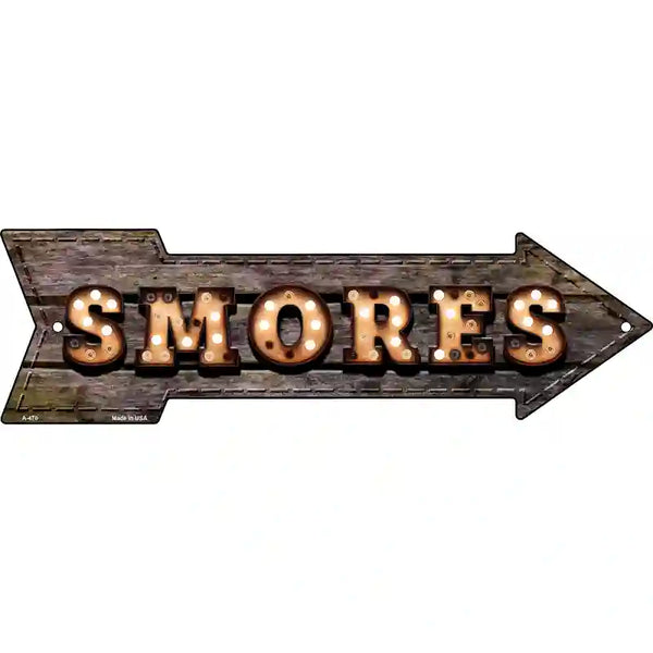 Smores Bulb Letters Novelty Metal Arrow Sign | Smart Blonde