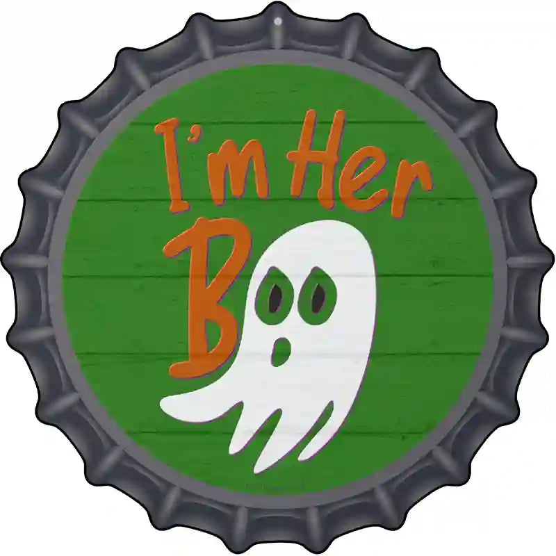 Im Her Boo Green Novelty Metal Bottle Cap Sign | Smart Blonde