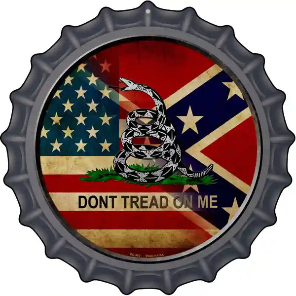 American Confederate Dont Tread On Me Novelty Metal Bottle Cap Sign BC ...