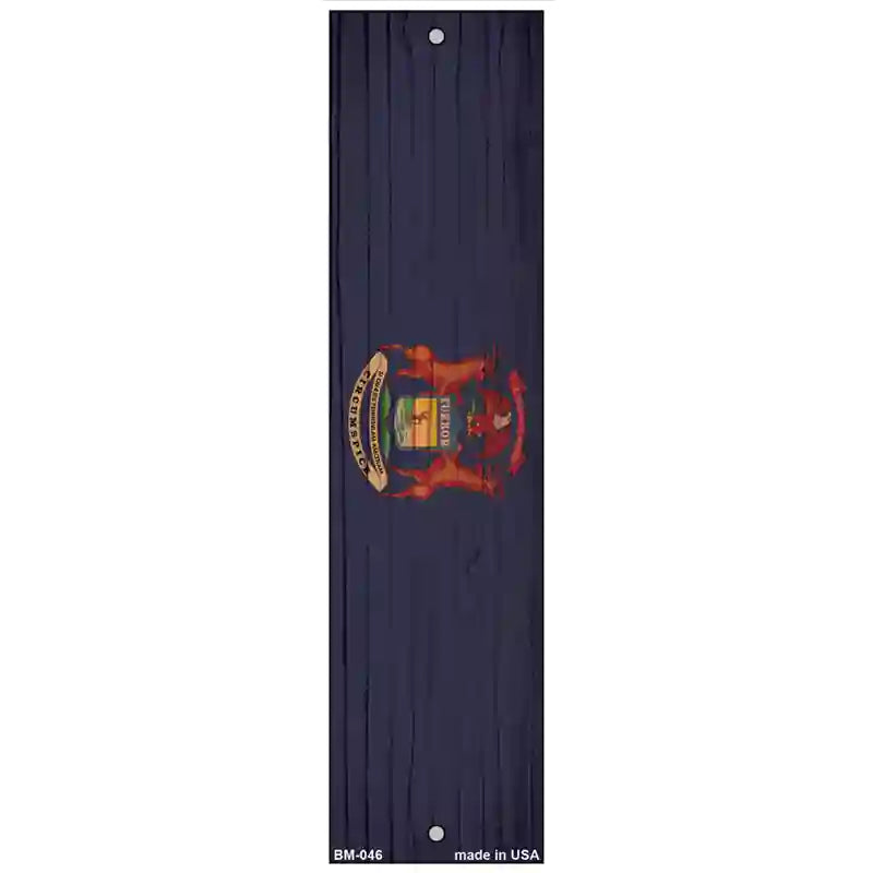 Michigan Flag Novelty Metal Bookmark BM-046 | Smart Blonde
