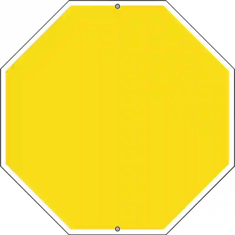 Yellow Dye Sublimation Octagon Metal Novelty Stop Sign | Smart Blonde