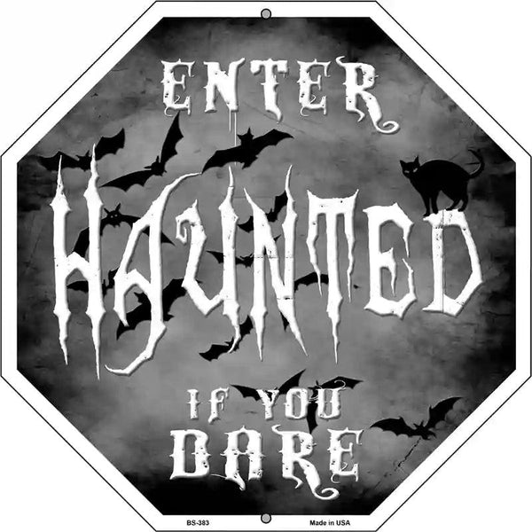 Haunted Metal Novelty Stop Sign | Smart Blonde