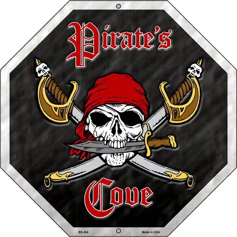 Pirates Cove Metal Novelty Stop Sign | Smart Blonde