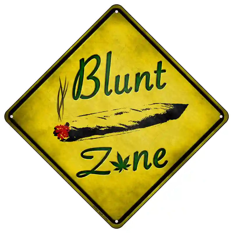 Blunt Zone Novelty Metal Crossing Sign | Smart Blonde