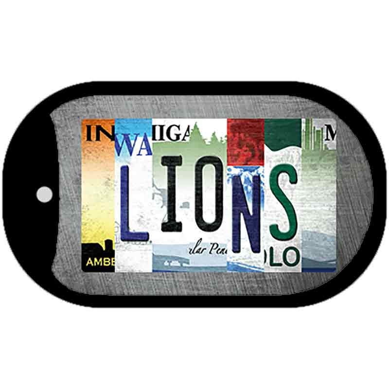 Lions Strip Art Novelty Metal Dog Tag Necklace DT-13171 | Smart Blonde