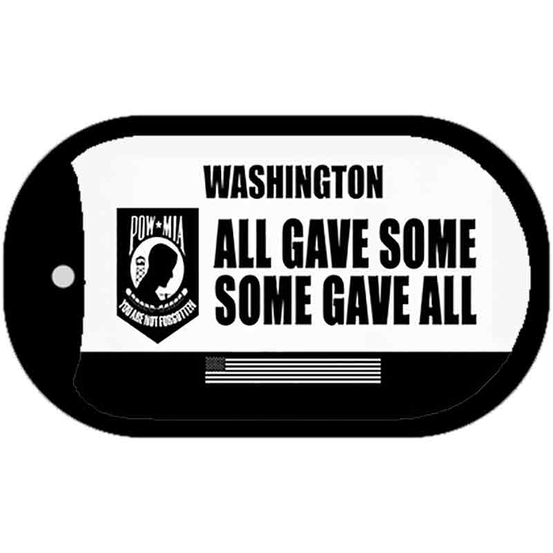 Washington POW MIA Some Gave All Novelty Metal Dog Tag Necklace | Smart ...