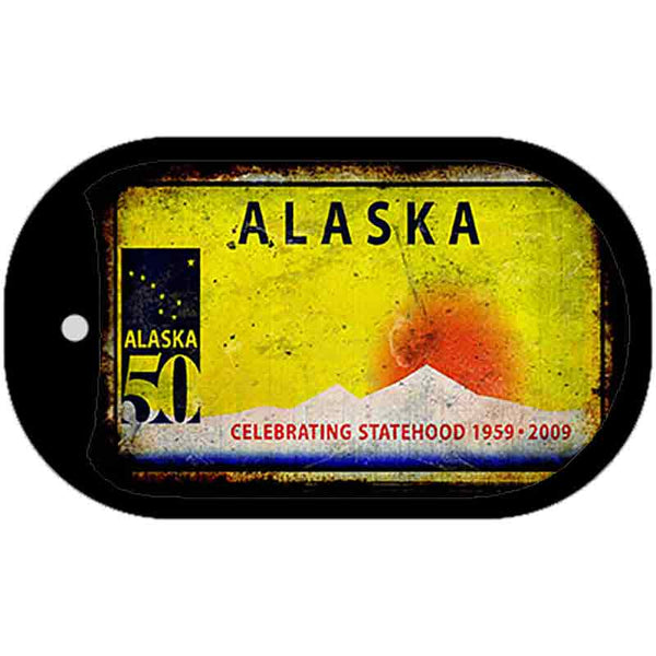 Alaska Rusty Blank Dog Tag Necklace DT-8119 | Smart Blonde