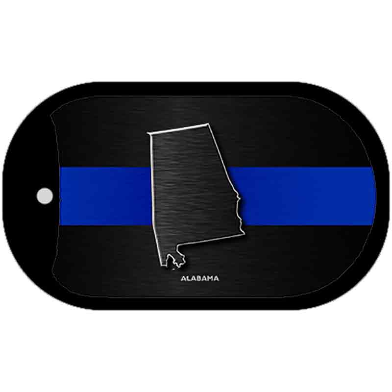 Alabama Thin Blue Line Novelty Dog Tag Necklace DT-8883 | Smart Blonde