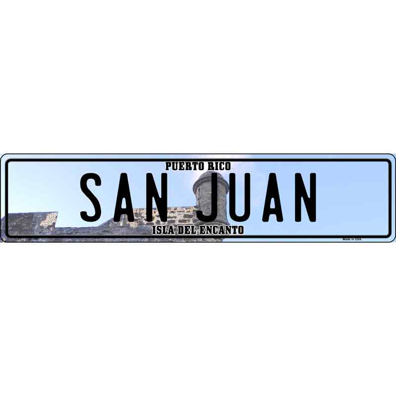 San Juan Puerto Rico Novelty Metal European License Plate | Smart Blonde