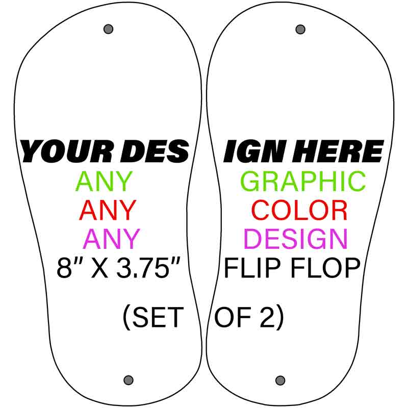 Personalized Design Your Own Custom Novelty Aluminum Flip Flop Signs ...