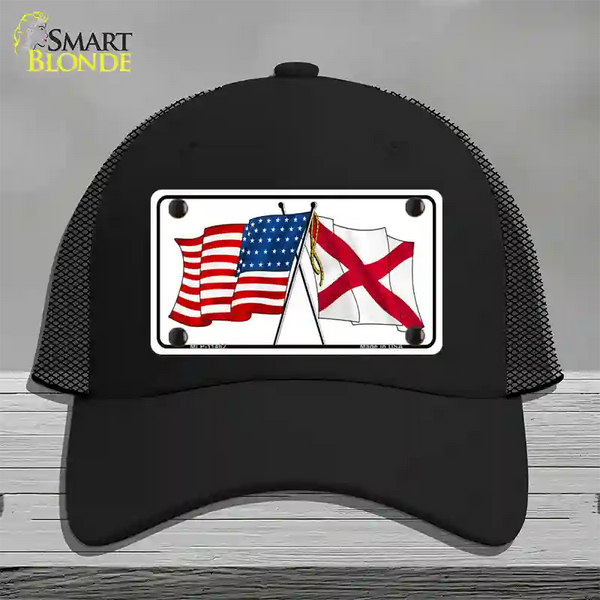 Alabama Crossed US Flag Novelty License Plate Hat | Smart Blonde