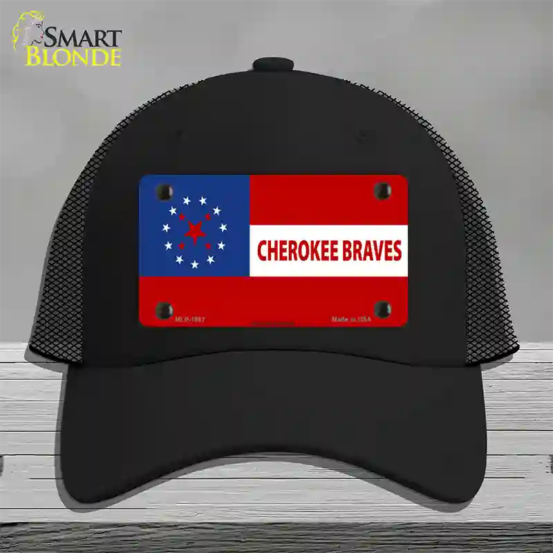 Cherokee Braves Flag Novelty License Plate Hat | Smart Blonde
