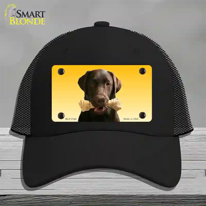 Chocolate Labrador Retriever Dog Novelty License Plate Hat | Smart Blonde