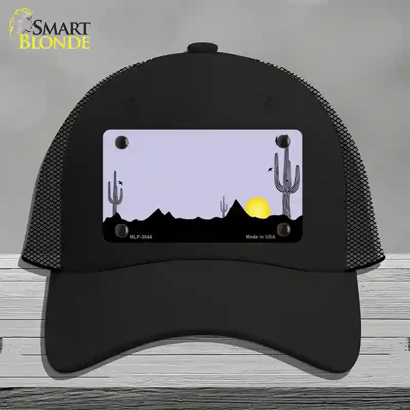 Southwest Cactus Sunrise Purple Novelty License Plate Hat | Smart Blonde