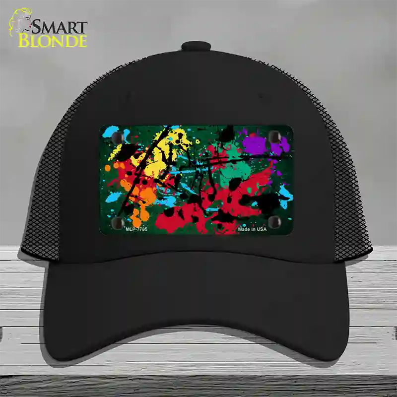 Green Splatter Oil Rubbed Novelty License Plate Hat | Smart Blonde