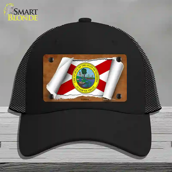 Florida Flag Scroll Novelty License Plate Hat | Smart Blonde