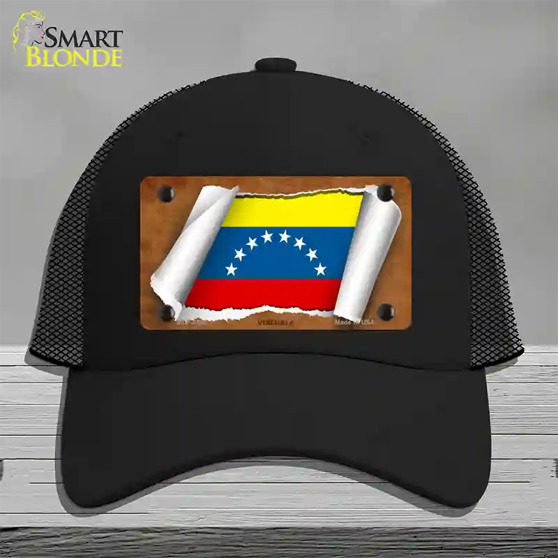 Venezuela Flag Scroll Novelty License Plate Hat | Smart Blonde