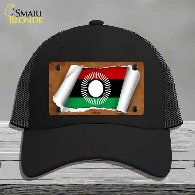 Malawi Flag Scroll Novelty License Plate Hat | Smart Blonde
