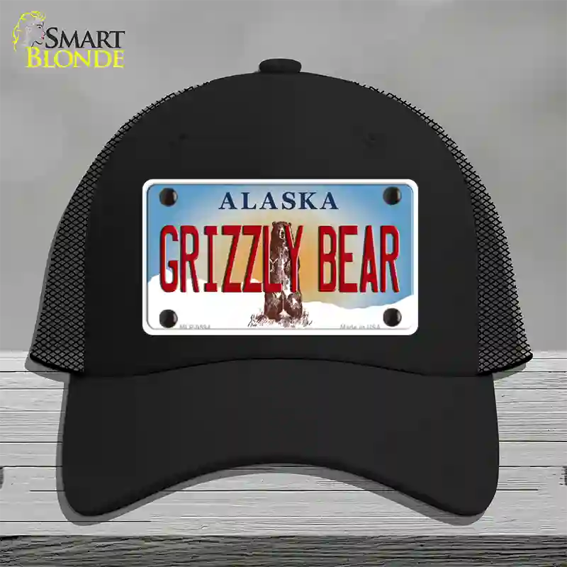 Grizzly Bear Alaska State Novelty License Plate Hat | Smart Blonde
