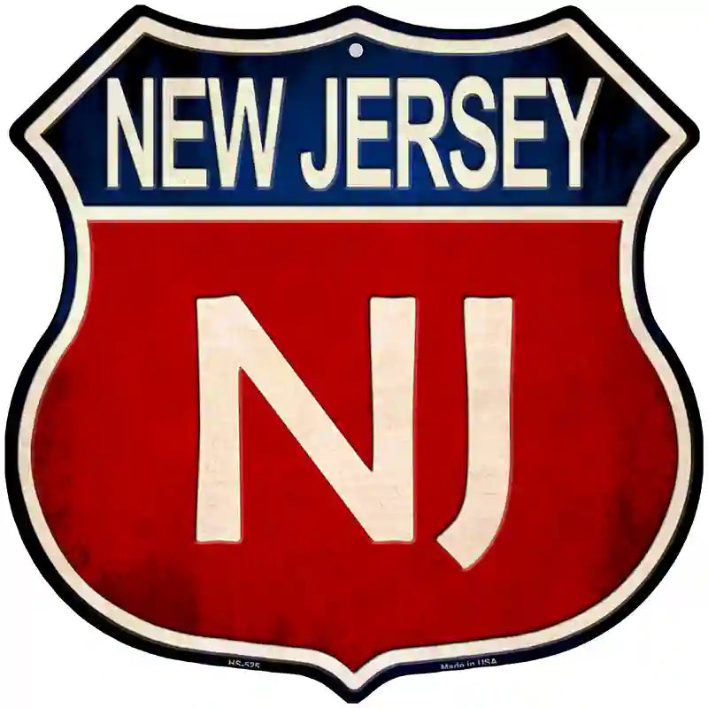 New Jersey Metal Novelty Highway Shield Sign | Smart Blonde
