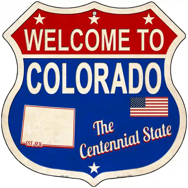 Colorado Established Novelty Metal Highway Shield Sign | Smart Blonde