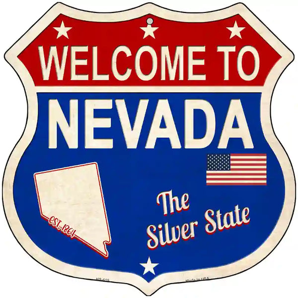 Nevada Established Novelty Metal Highway Shield Sign | Smart Blonde