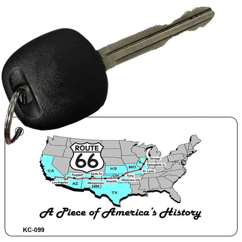 American History Route 66 Novelty Aluminum Key Chain KC-099 | Smart Blonde