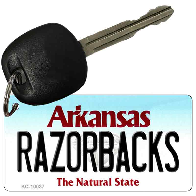 Razorbacks Arkansas State License Plate Tag Key Chain KC-10037 | Smart ...