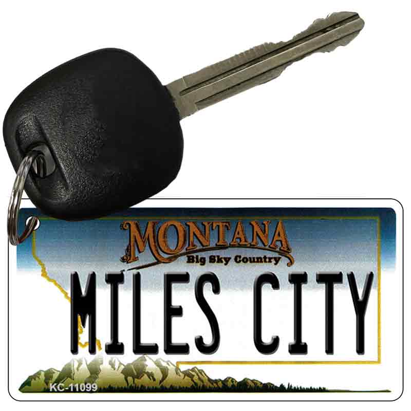 Miles City Montana State License Plate Tag Novelty Key Chain KC-11099 ...