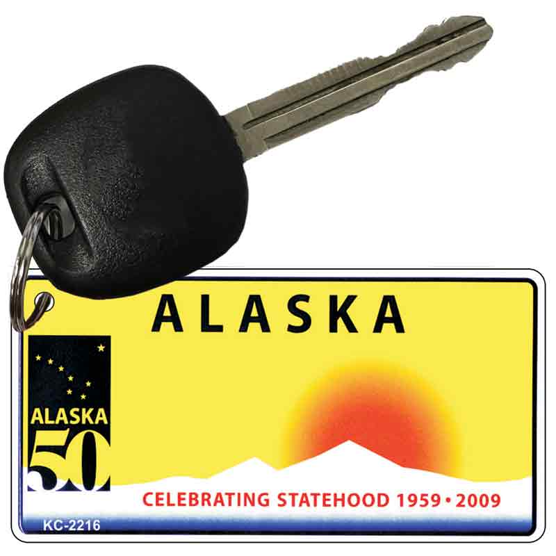Alaska State Blank Novelty Metal Key Chain KC-2216 | Smart Blonde