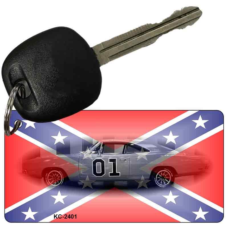 Confederate Flag Charger Novelty Aluminum Key Chain KC-2401 | Smart Blonde