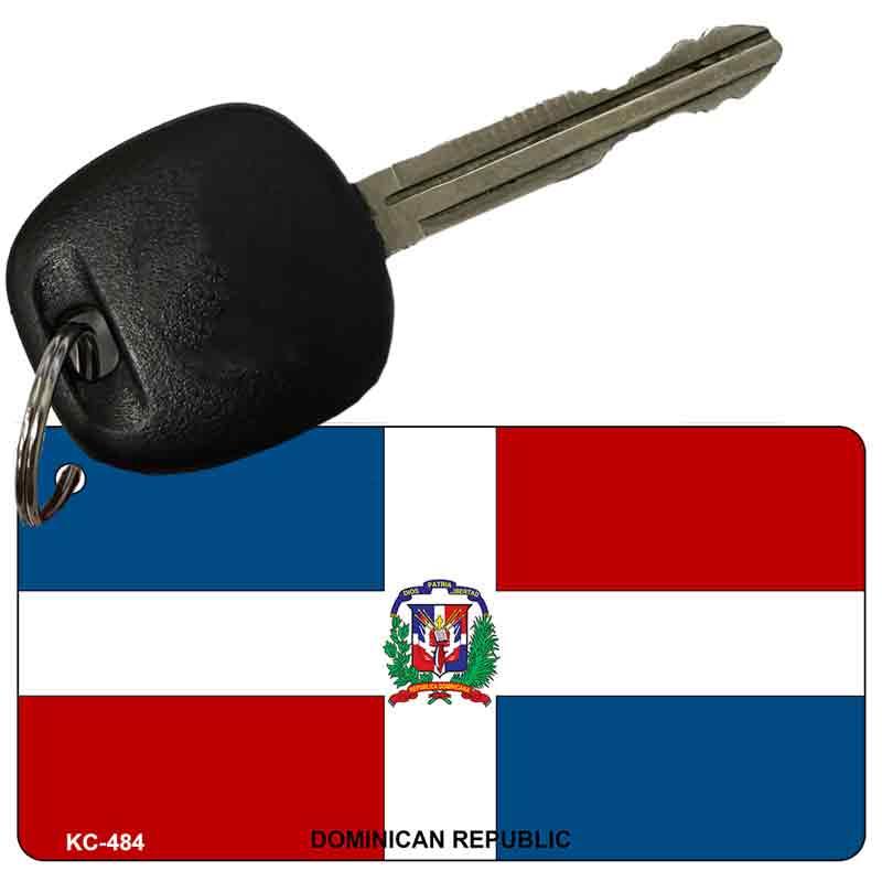 Dominican Rep Flag Novelty Aluminum Key Chain KC-484 | Smart Blonde