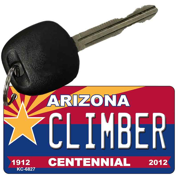 Climber Arizona Centennial State License Plate Tag Key Chain KC-6827 ...