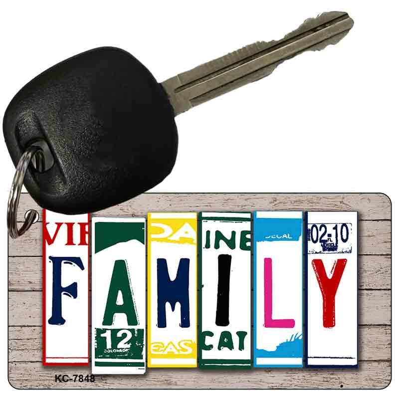 Family License Plate Tag Art Metal Novelty Aluminum Key Chain KC-7848 ...