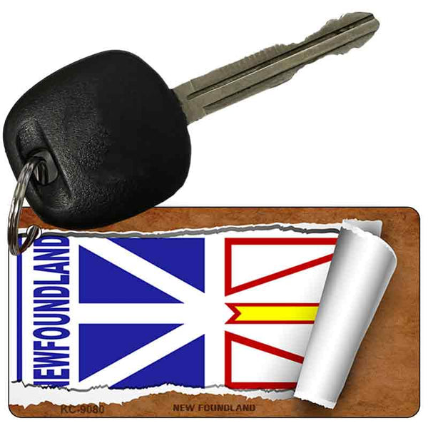Newfoundland Flag Scroll Novelty Aluminum Key Chain KC-9080 | Smart Blonde