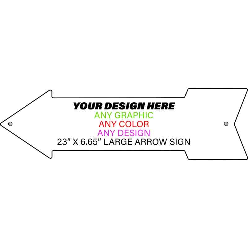Personalized Design Your Own Custom Novelty Aluminum Large Arrow Sign ...
